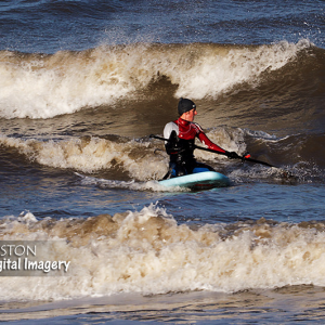 River Mersey SUP surf, Perch Rock, New Brighton, Wirral